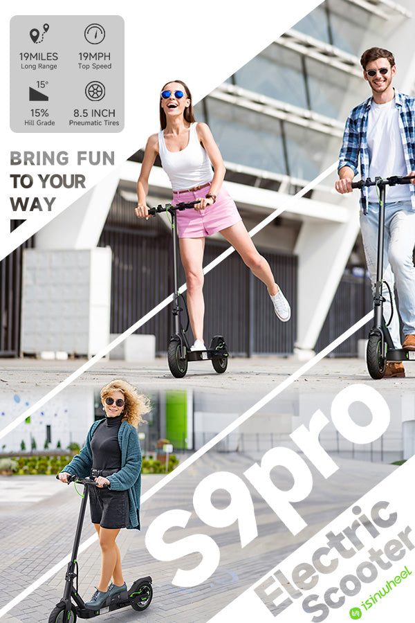 Foldable Electric Scooter For Adults S9Pro 18.6MPH Max Speed | isinwheel